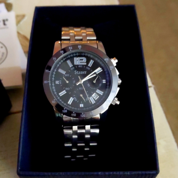 Stauer | Accessories | Mens Watch Jet Setter Chronograph Model 386 ...